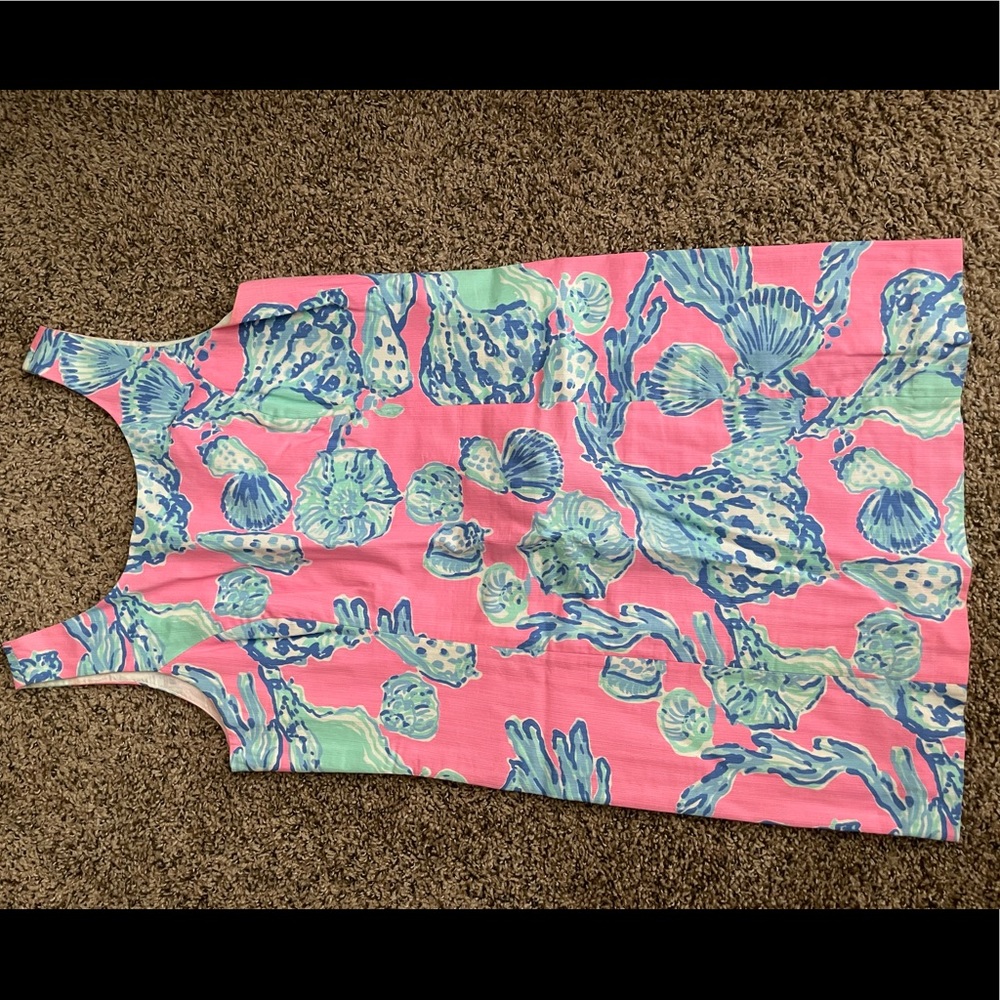 Pink And Blue Lilly Pulitzer Shell Patterned Dress - Gem